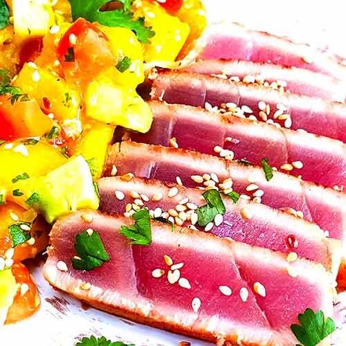 Seared Tuna With Mango & Avocado salsa - Fish/Seafood