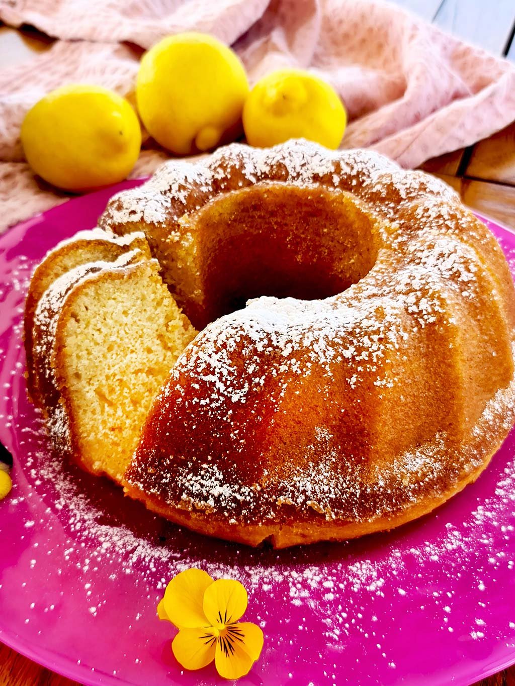 Moist Lemon Drizzle Cake - Desserts